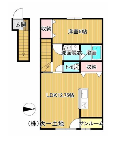 【賃貸物件情報】本館 ☆新築☆ 1LDK エアコン2台付で快適♪ | 【大一土地】 ～花巻の不動産のことなら～