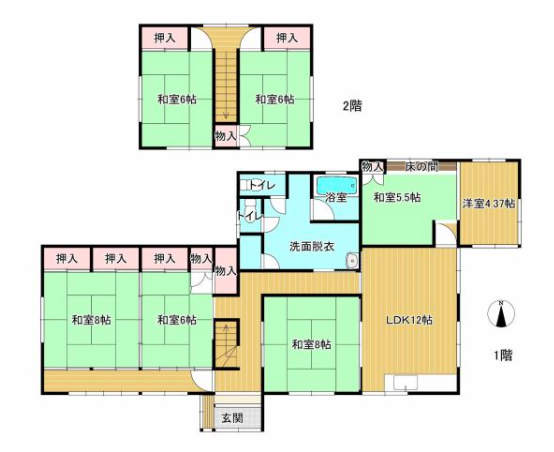 【賃貸物件情報】石鳥谷 一戸建て貸家 7LDK♪ | 【大一土地】 ～花巻の不動産のことなら～