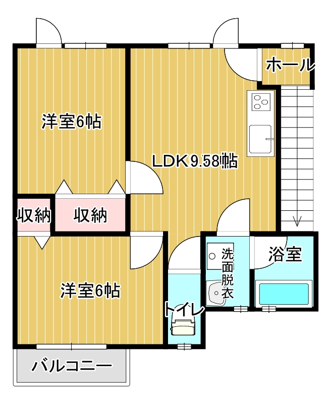 【賃貸物件情報】若葉小学校まで400m 保育園まで100m 2LDK♪ | 【大一土地】 ～花巻の不動産のことなら～
