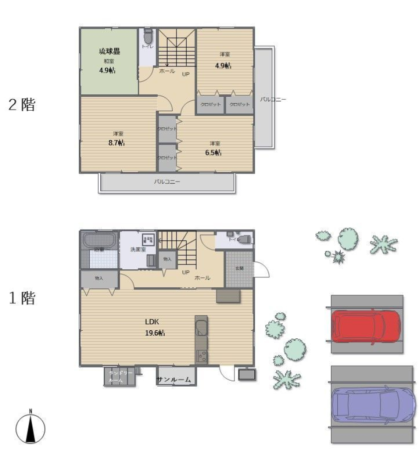 ☆…中古住宅…☆ 宮崎市恒久6丁目の中古住宅！土地面積広々70坪の4LDK！カーポート付き！ | 宮崎市の不動産売買のことなら株式会社グローバルセンス