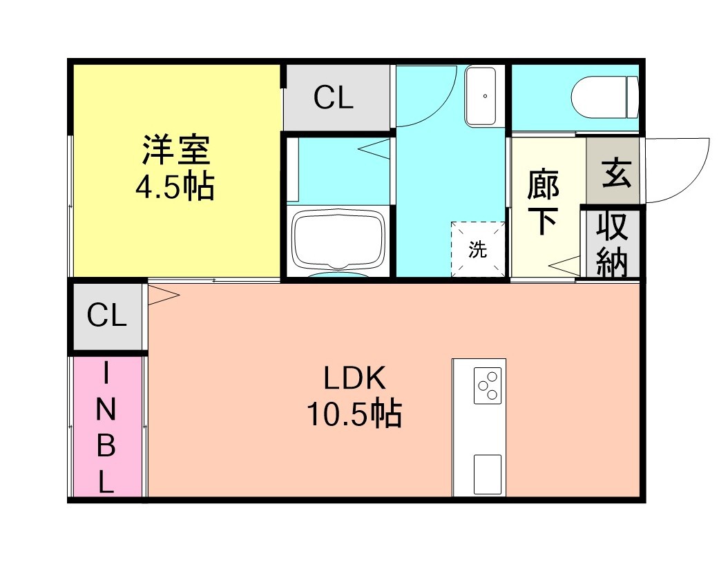 【賃貸】八代市新開町の新築1LDKデザイナーズアパート！システムキッチン・駐車場！「NUOVO A」 | 熊本八代賃貸ナビ